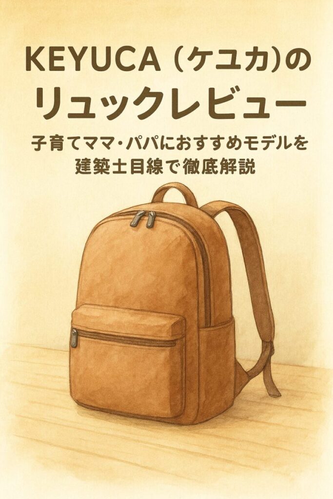 🎒 KEYUCA（ケユカ）のリュックレビュー｜子育てママ・パパにおすすめモデルを建築士目線で徹底解説 🍼 | メガネ建築士とノウハウ手帳